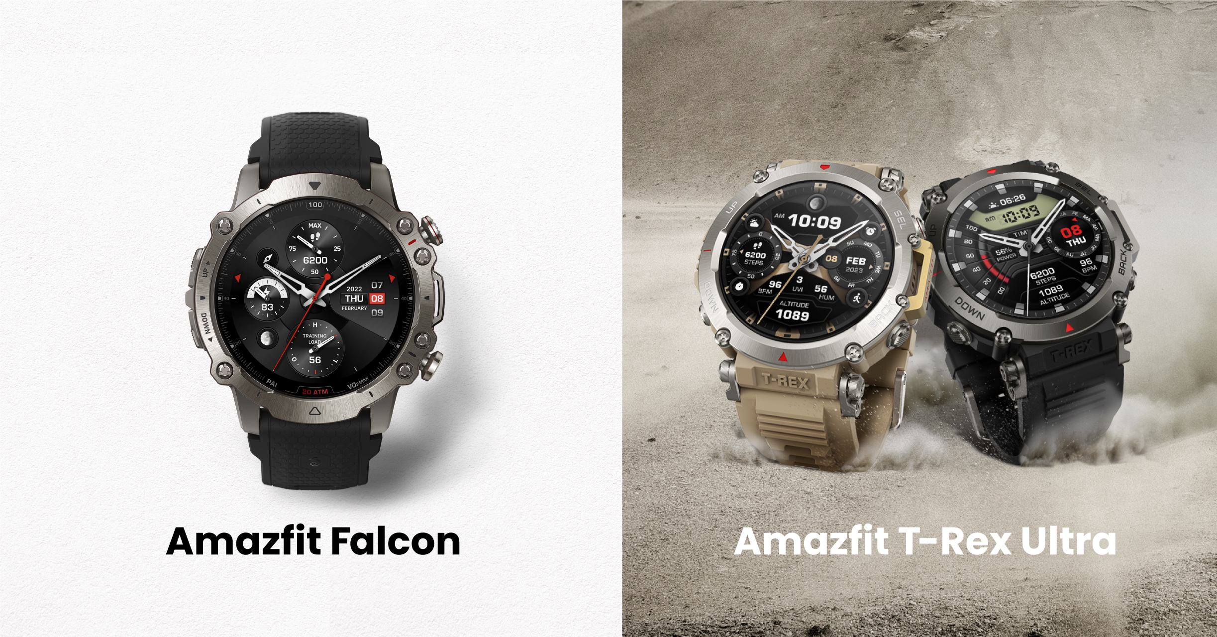 「Amazfit T-Rex Ultra」＆「Amazfit Falcon」が6月23日（金）販売開始！ 注目のハイエンドGPSスマート ...